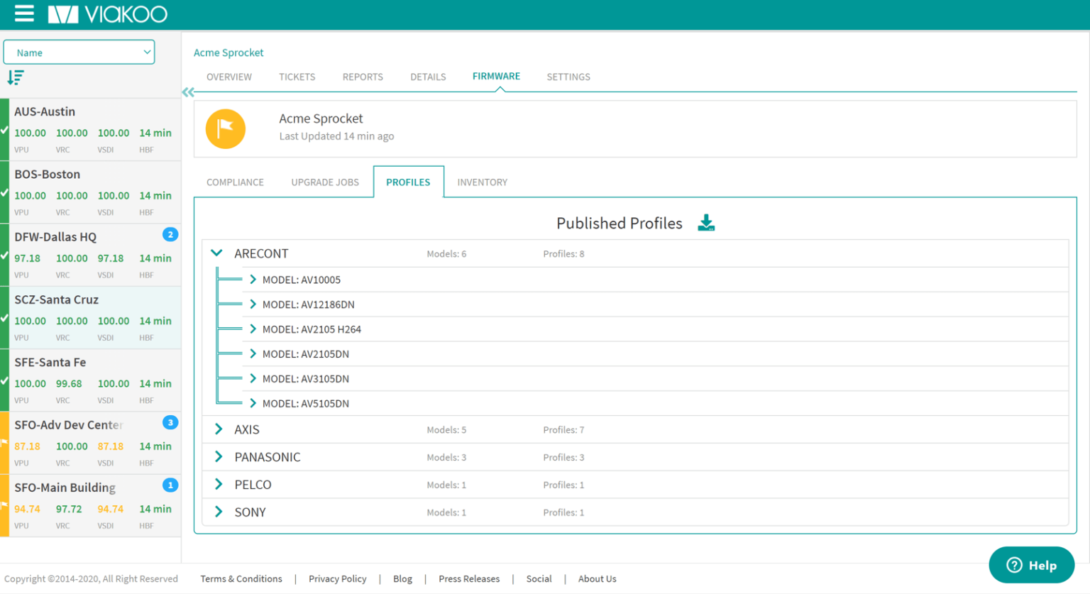 Firmware For IoT Devices | Viakoo Firmware Manager Firmware For IoT Devices | Viakoo Firmware Manager