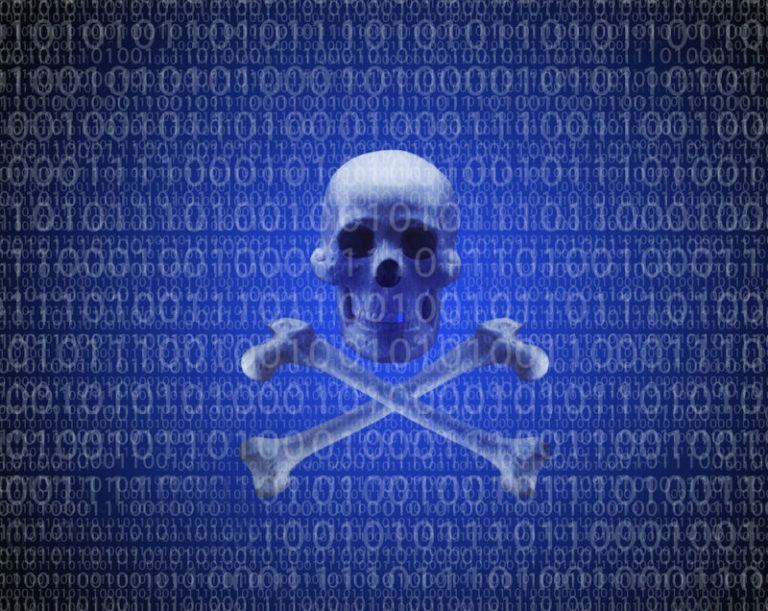 Skull and crossbones in binary code - Viakoo, Inc